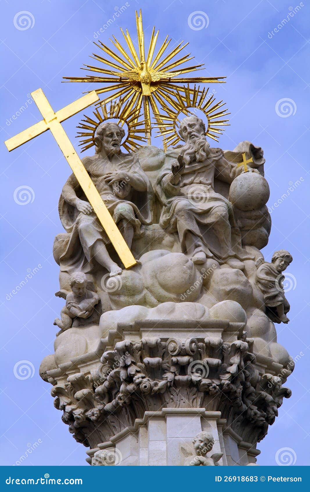Holy trinity column stock image. Image of monumental - 26918683