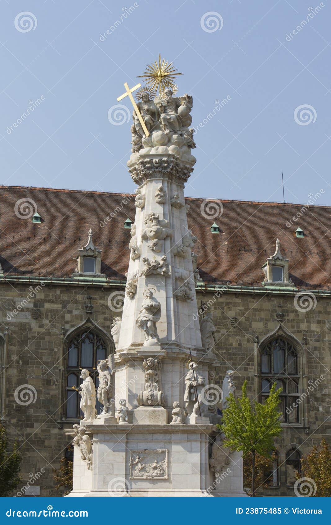 Holy Trinity Column in Budapest, Hungary Stock Image - Image of ...
