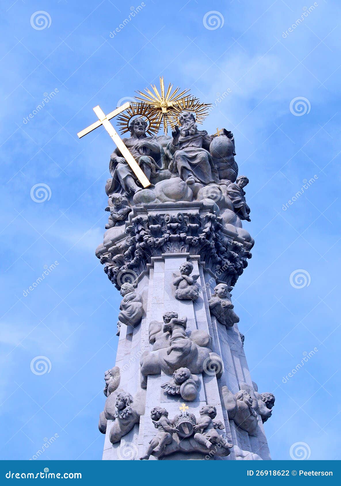 Holy Trinity Column, Close-up Stock Photo - Image of gold, magyar: 26918622
