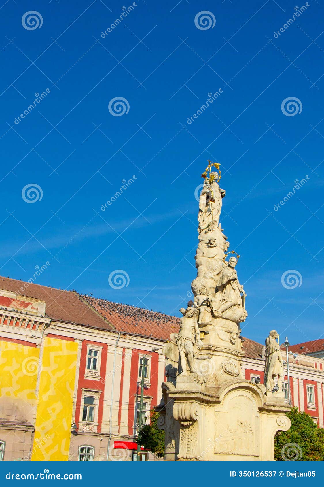 Holy Trinity Column, Liberty Square, Timisoara, Romania Stock Image ...