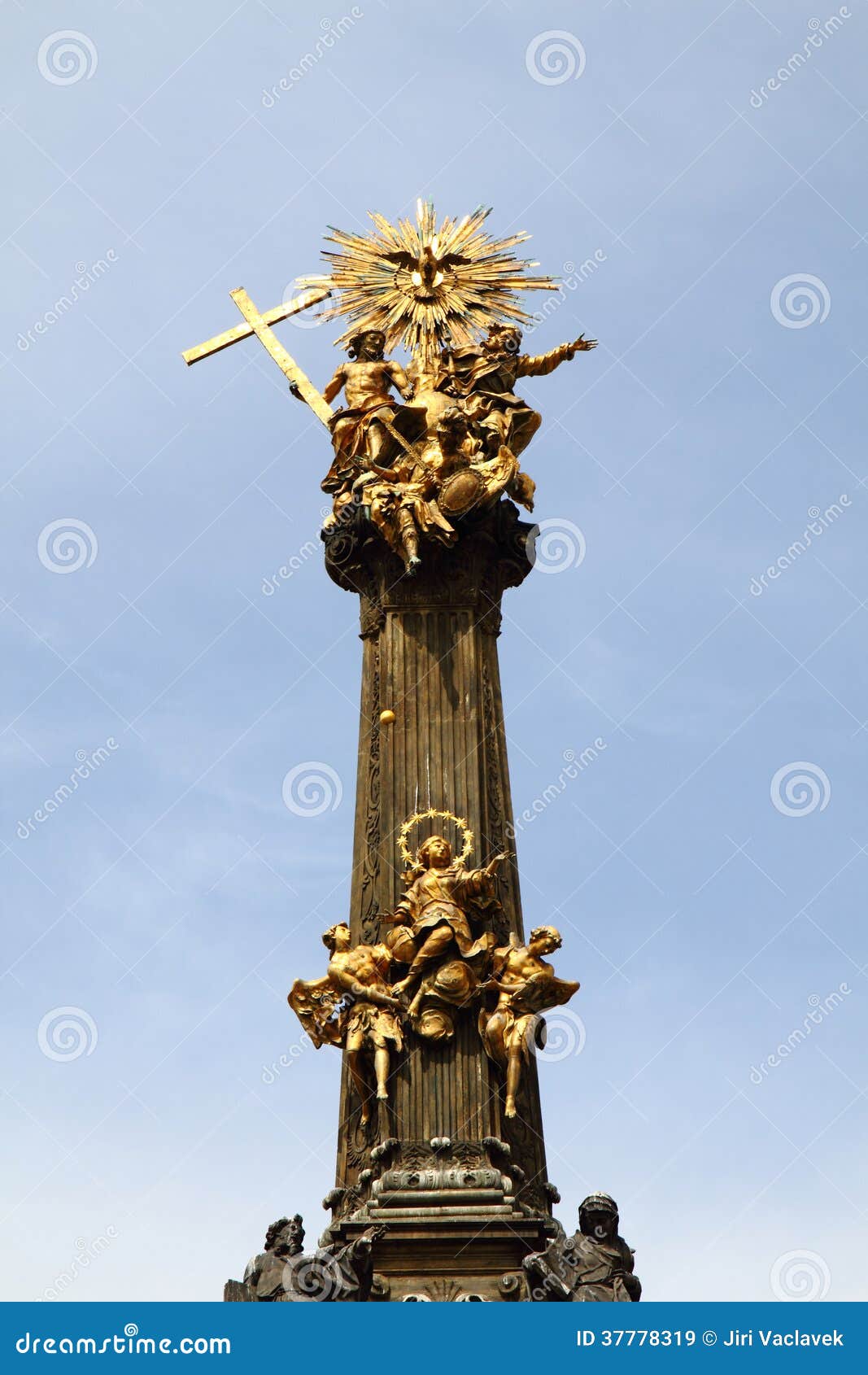 Holy Trinity Column in the Olomouc Stock Image - Image of christianity ...