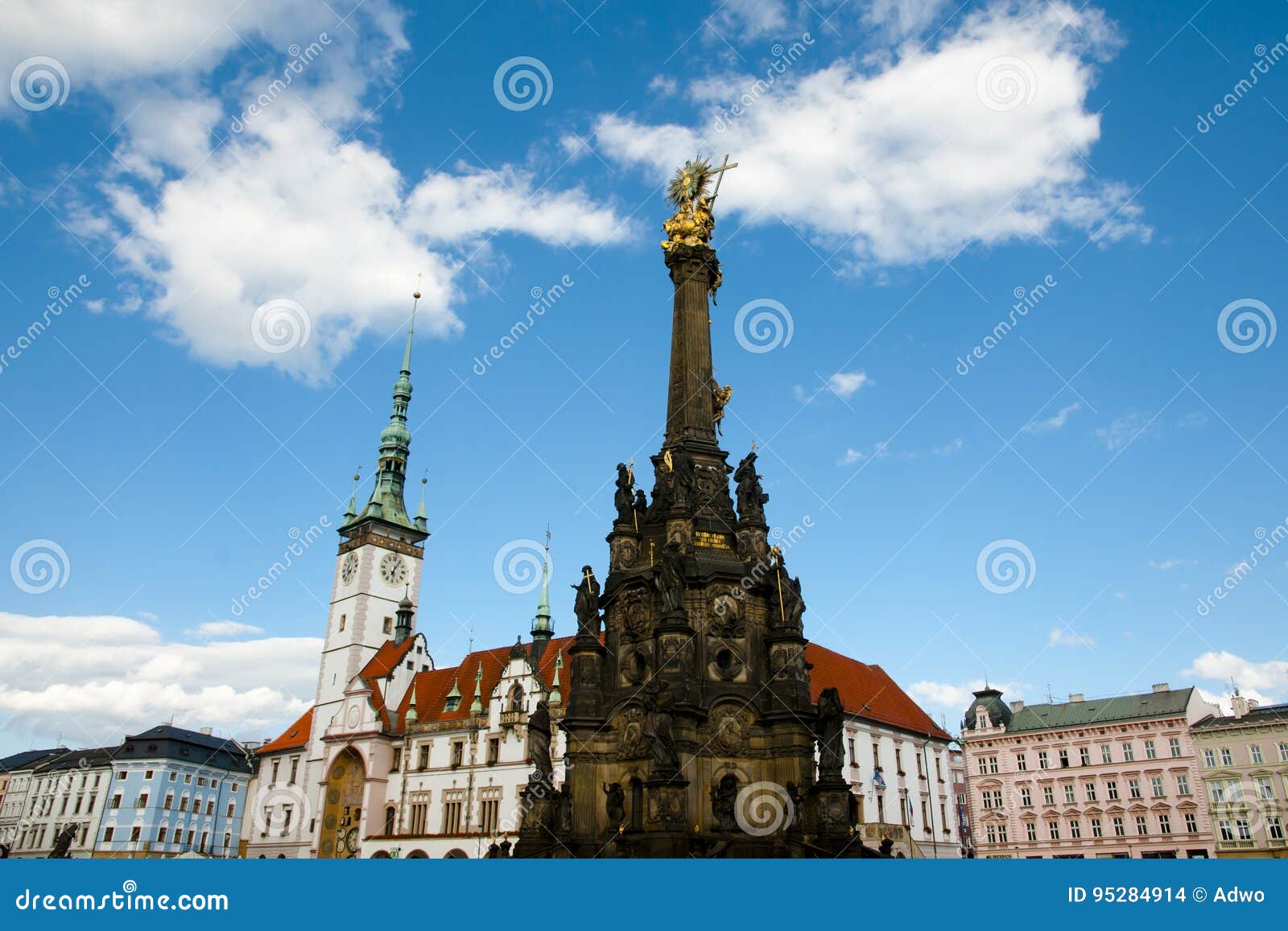 Holy Trinity Column - Olomouc - Czech Republic Stock Photo - Image of ...