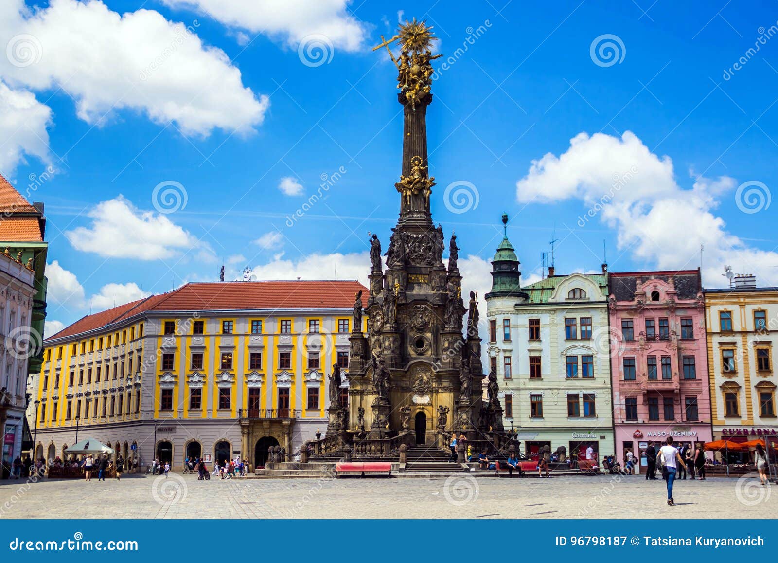 Holy Trinity Column in Olomouc, Czech Republic. June 14, 2017 Editorial ...