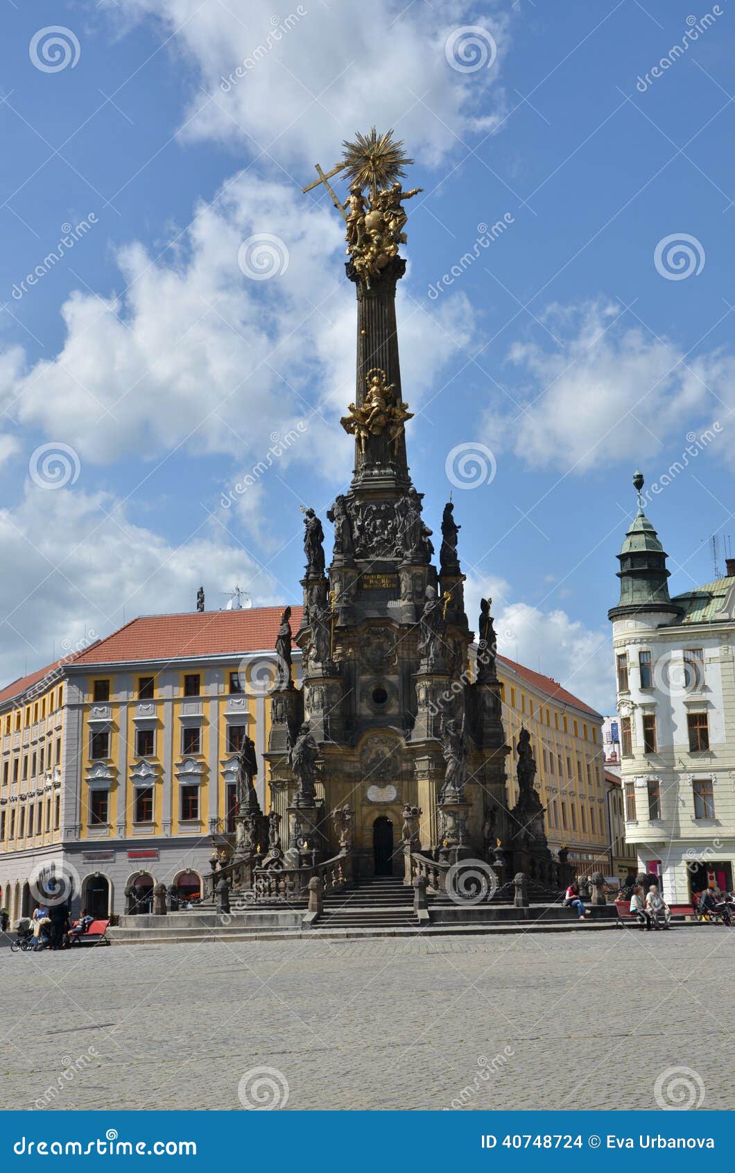 The Holy Trinity Column in Olomouc Stock Photo - Image of landmark ...