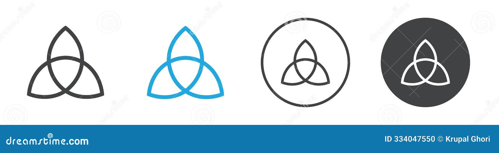 Holy Trinity Icon Vector Logo Outline Stock Vector - Illustration of ...