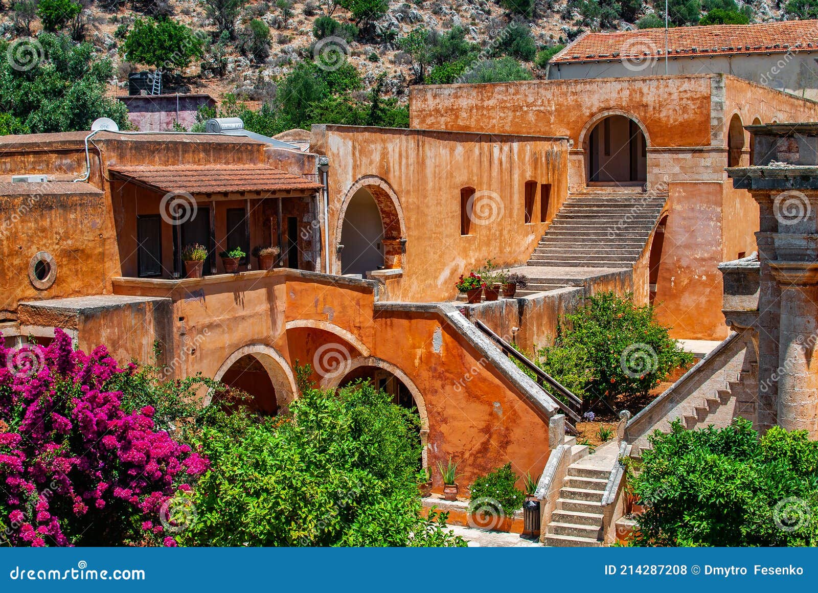 Holy Trinity Monastery. Agia Triad Monastery. Stock Photo - Image of ...