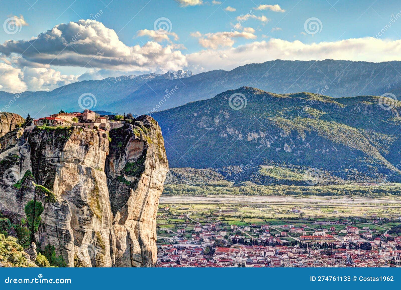 Holy Trinity Monastery at Meteora, Greece Stock Image - Image of ...