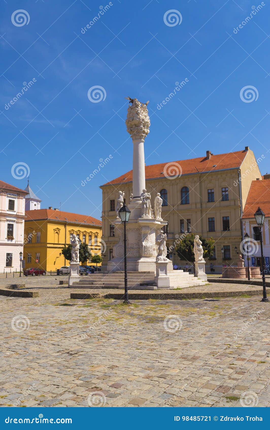 Holy Trinity Monument on Main Square in Osijek Editorial Photo - Image ...