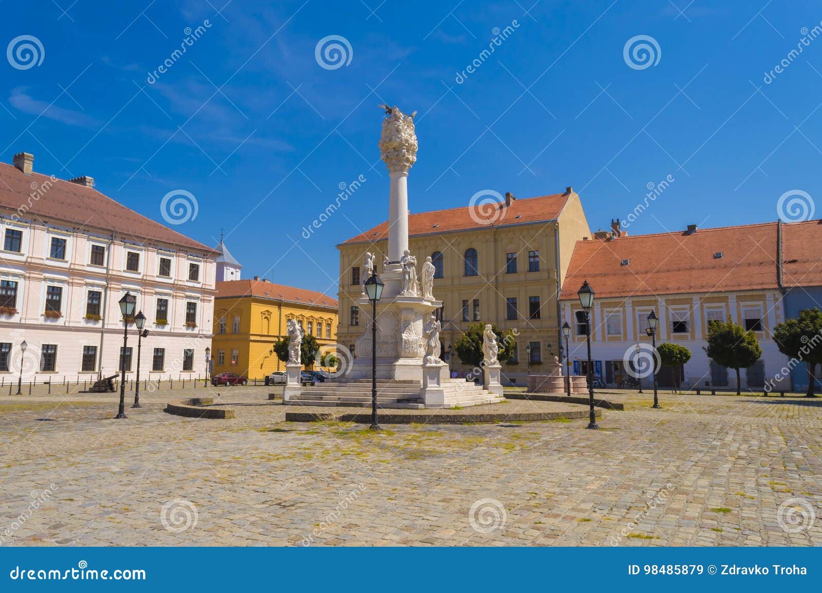 Holy Trinity Monument on Main Square in Osijek Editorial Stock Image ...