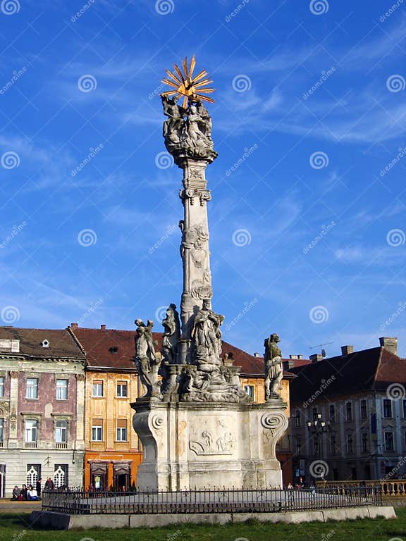 Holy Trinity Monument - Timisoara, Romania Stock Photo - Image of ...