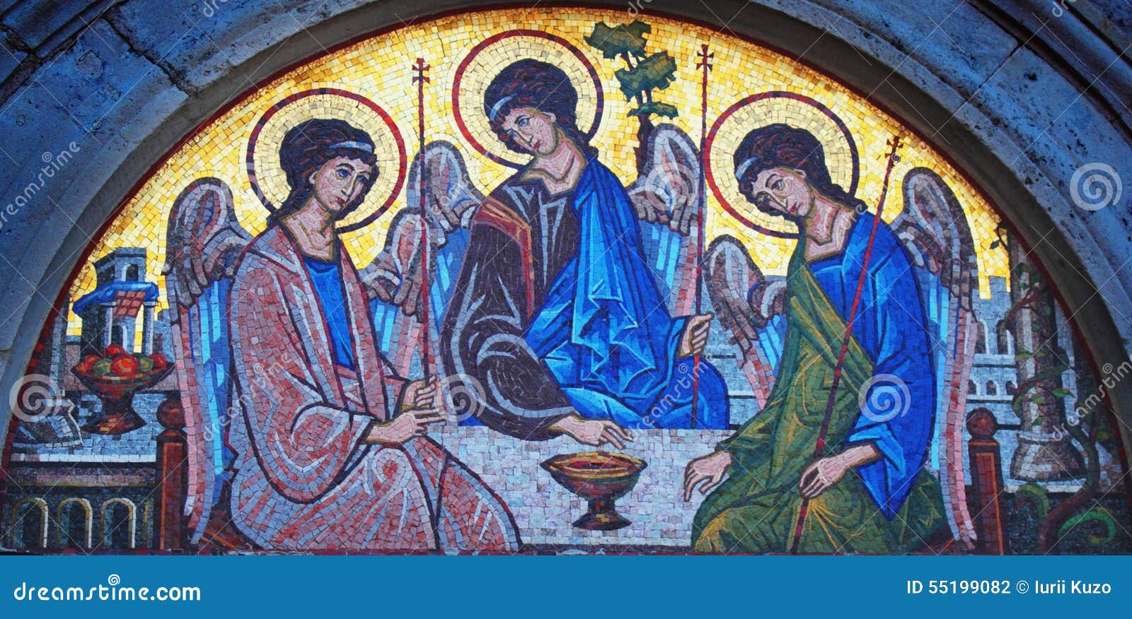 Holy Trinity mosaic editorial photography. Image of monument - 55199082