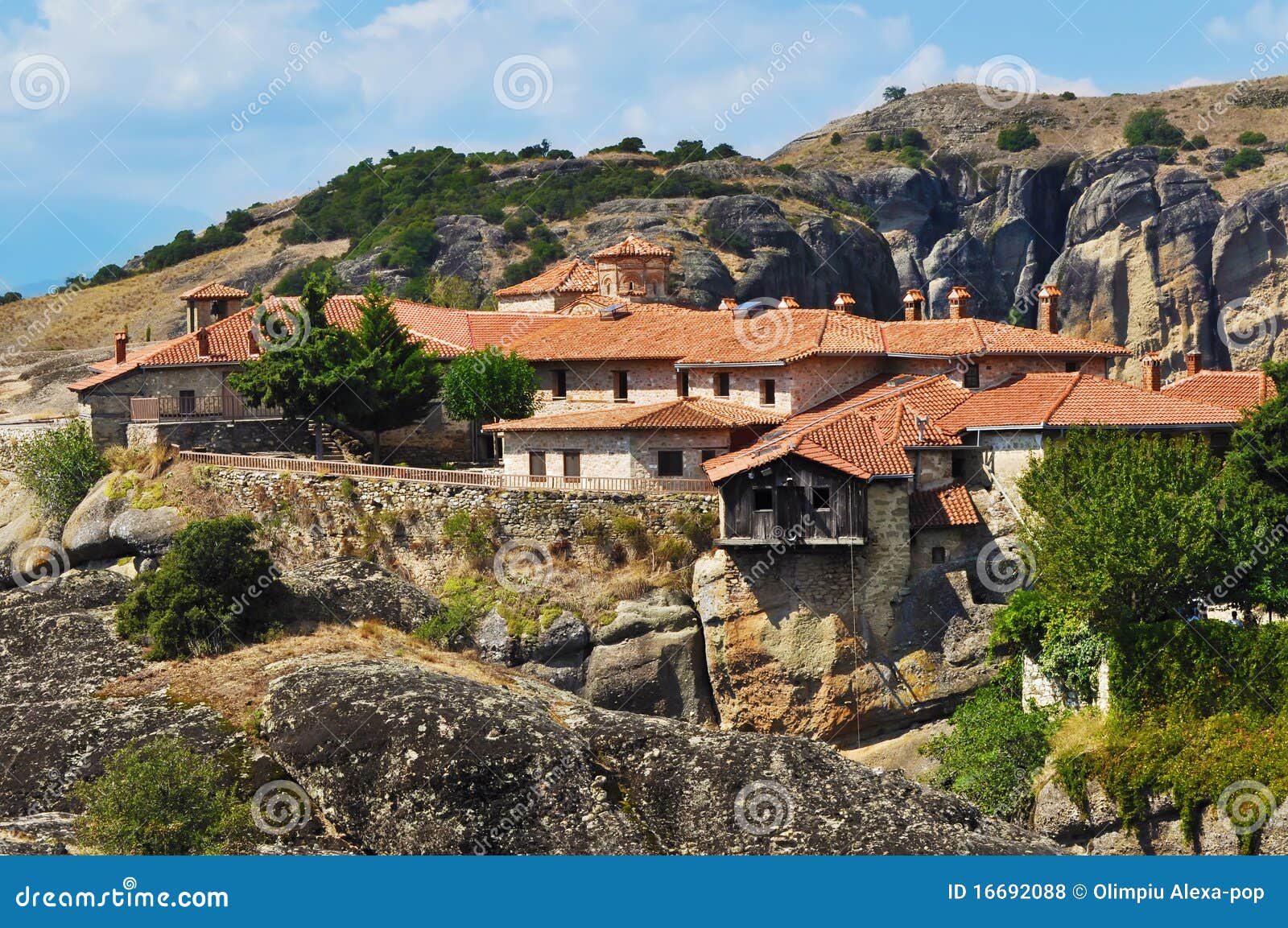 Holy Trinity Rock Monastery, Meteora, Greece Stock Photo - Image of ...