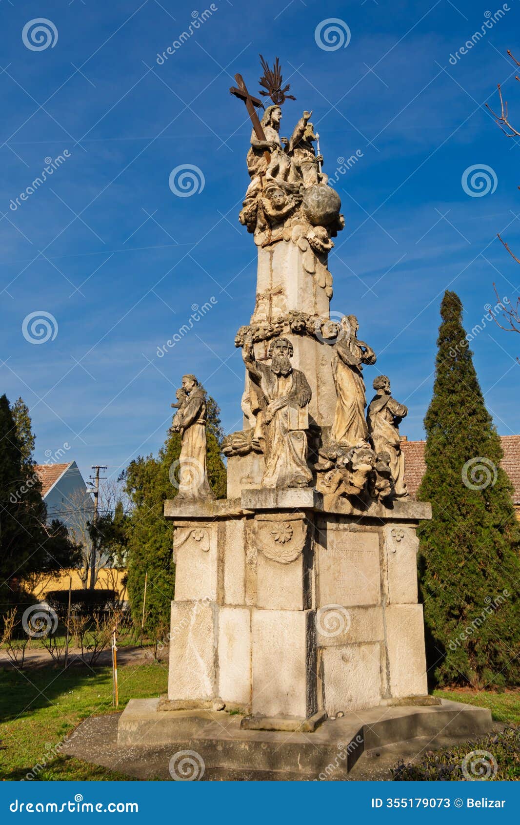 Holy Trinity Statue in Kanizsa Stock Image - Image of trinity, kanizsa ...