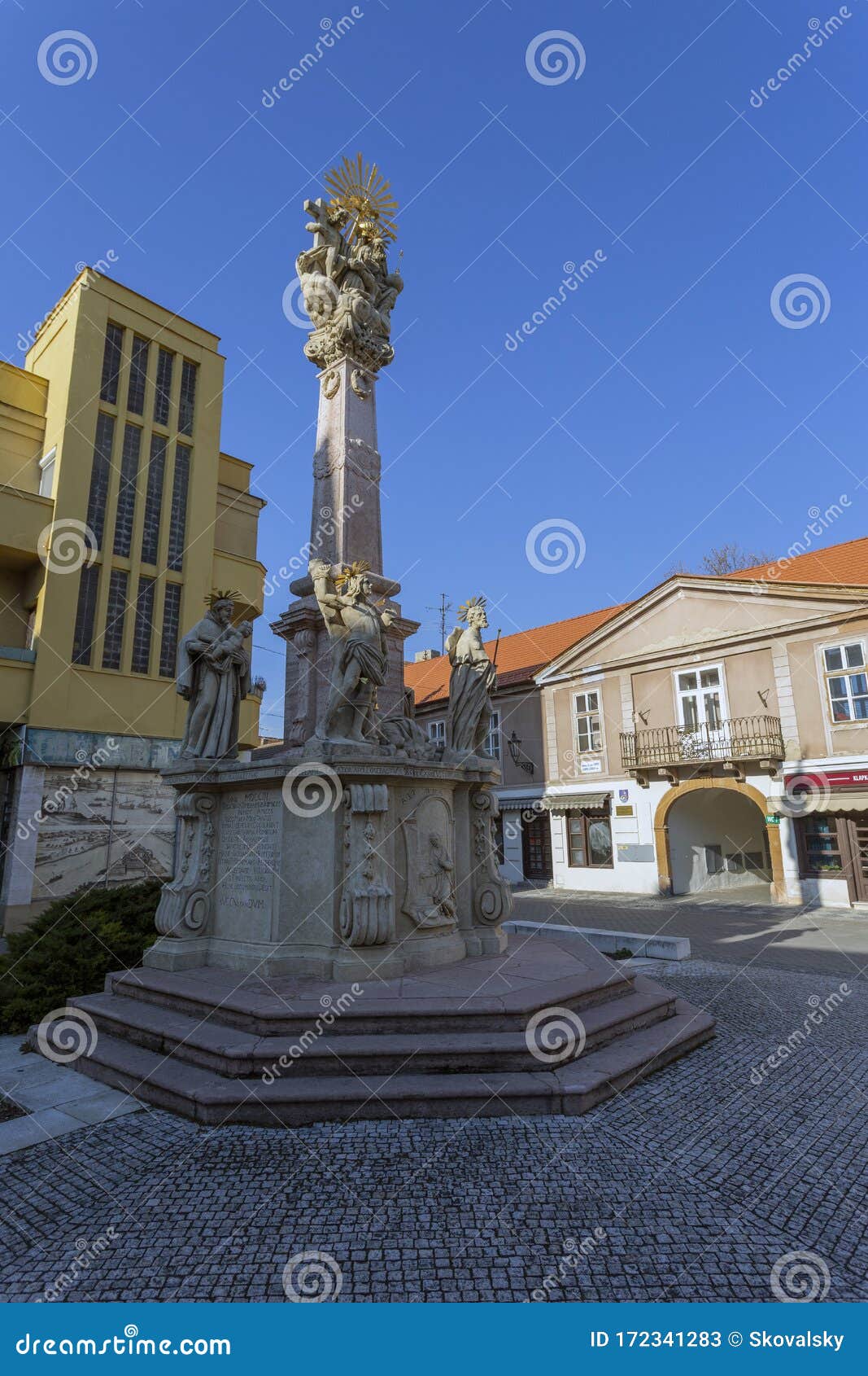 Holy Trinity Statue in Komarno Stock Image - Image of architecture ...