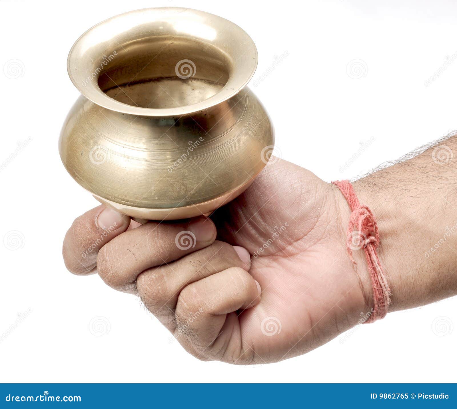 Holy vessel in hand stock image. Image of isolated, craftmenship - 9862765