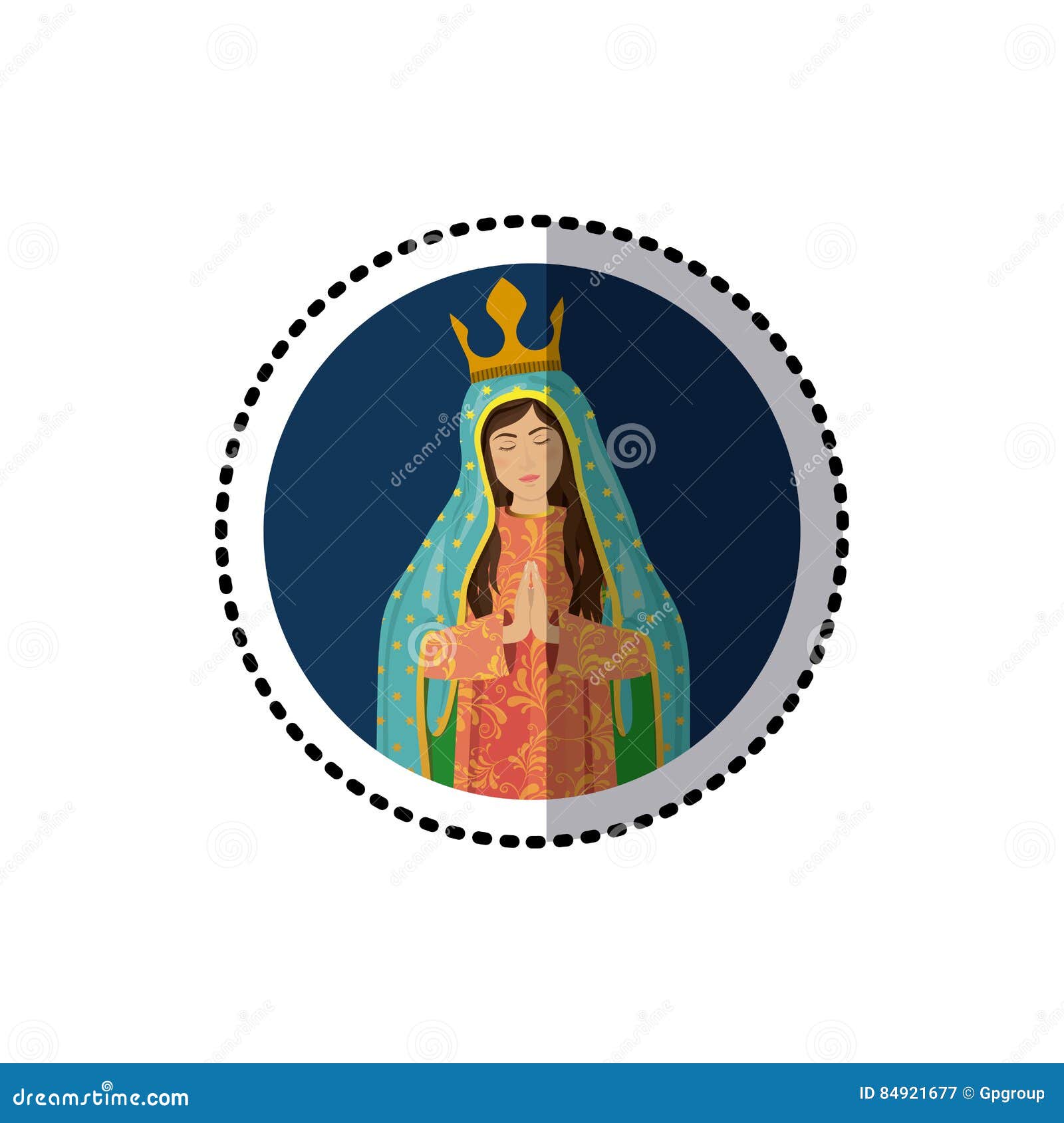 Holy virgin mary stock vector. Illustration of lines - 84921677