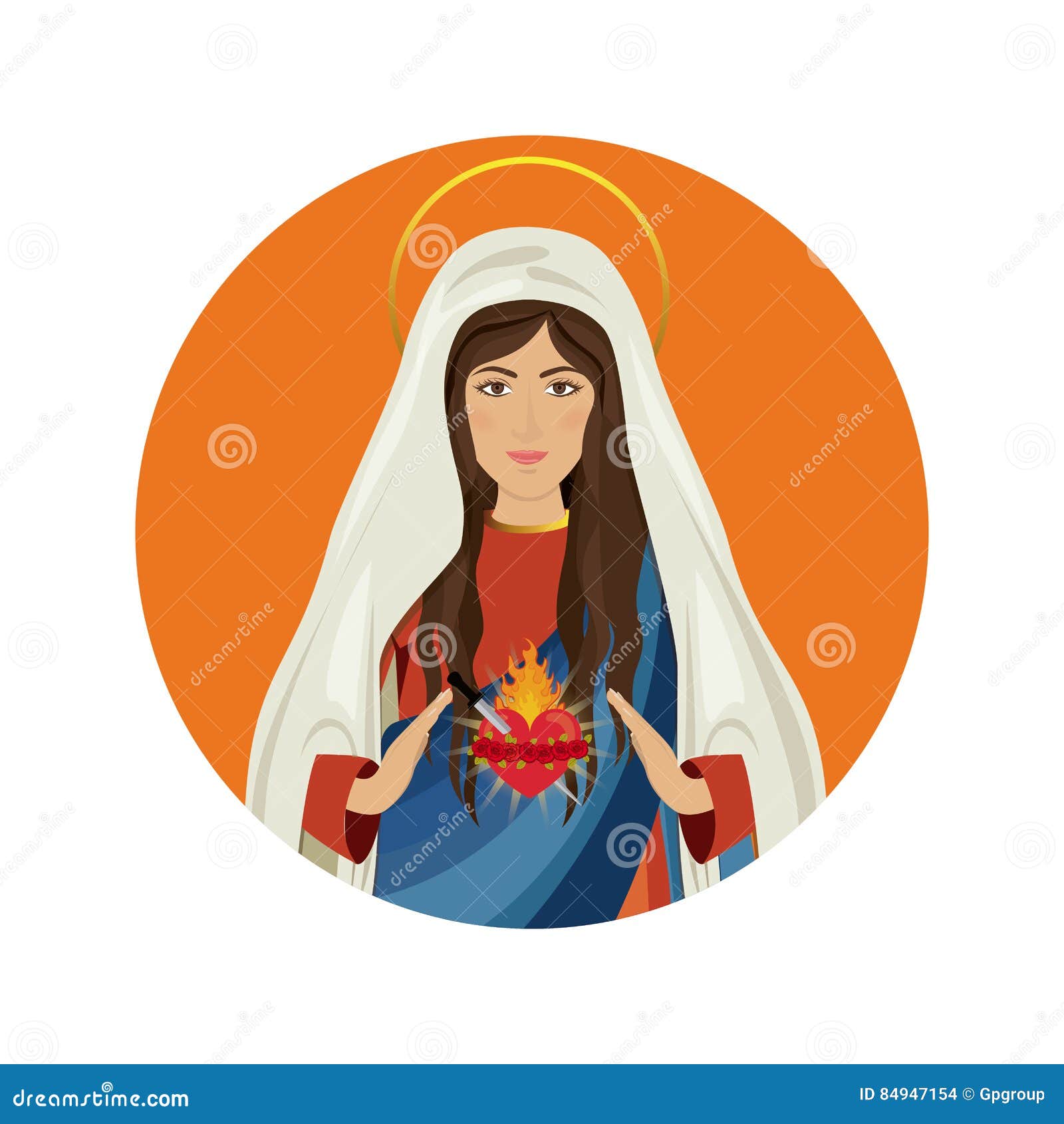 Holy virgin mary stock vector. Illustration of holy, beautiful - 84947154