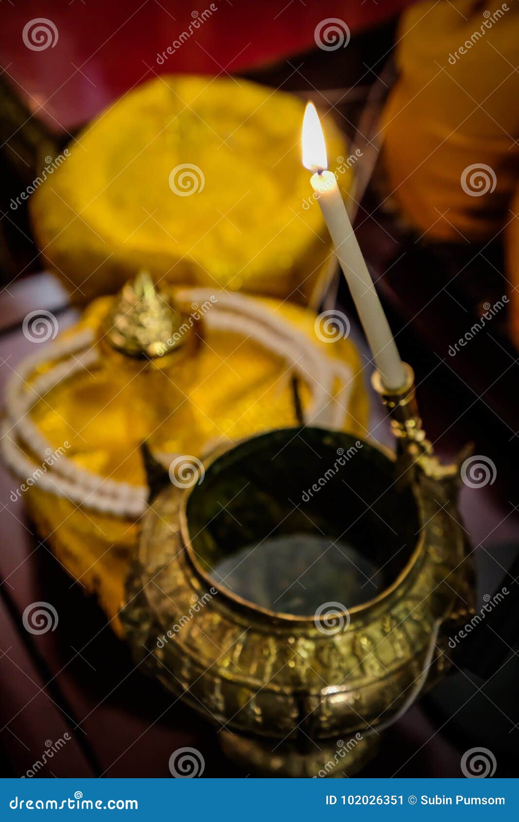 Holy Water the Monks and Religious Rituals in Thai Ceremony Stock Image ...