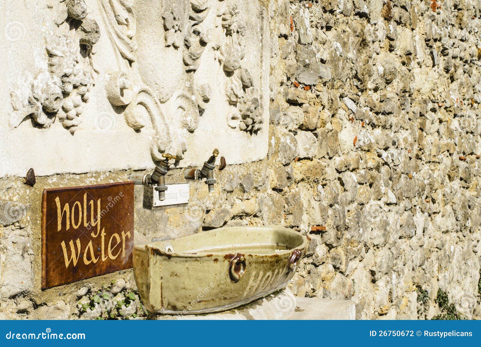 Holy Water on Tap stock photo. Image of facade, carmelites - 26750672