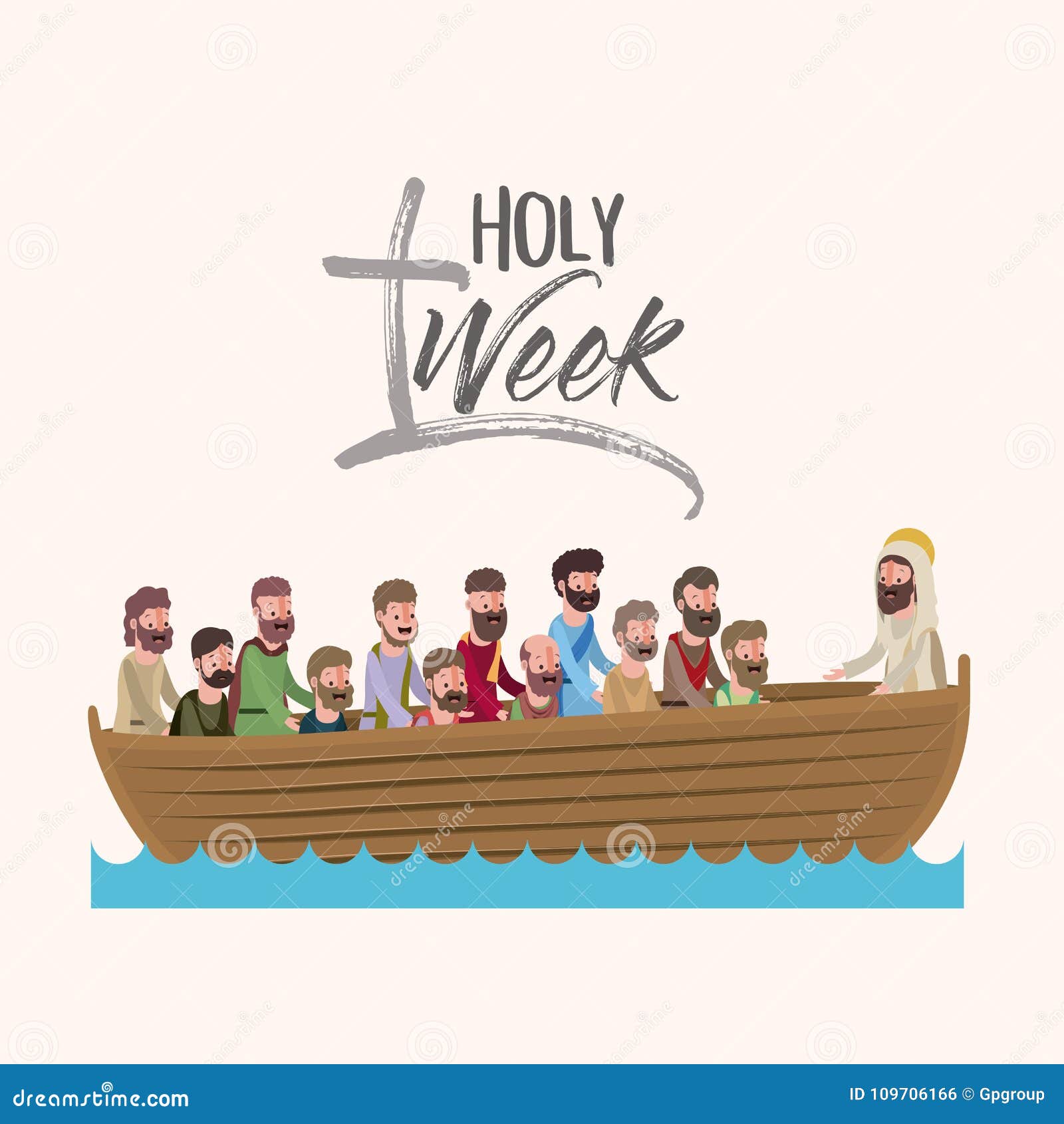 Holy week biblical scene stock vector. Illustration of hope - 109706166
