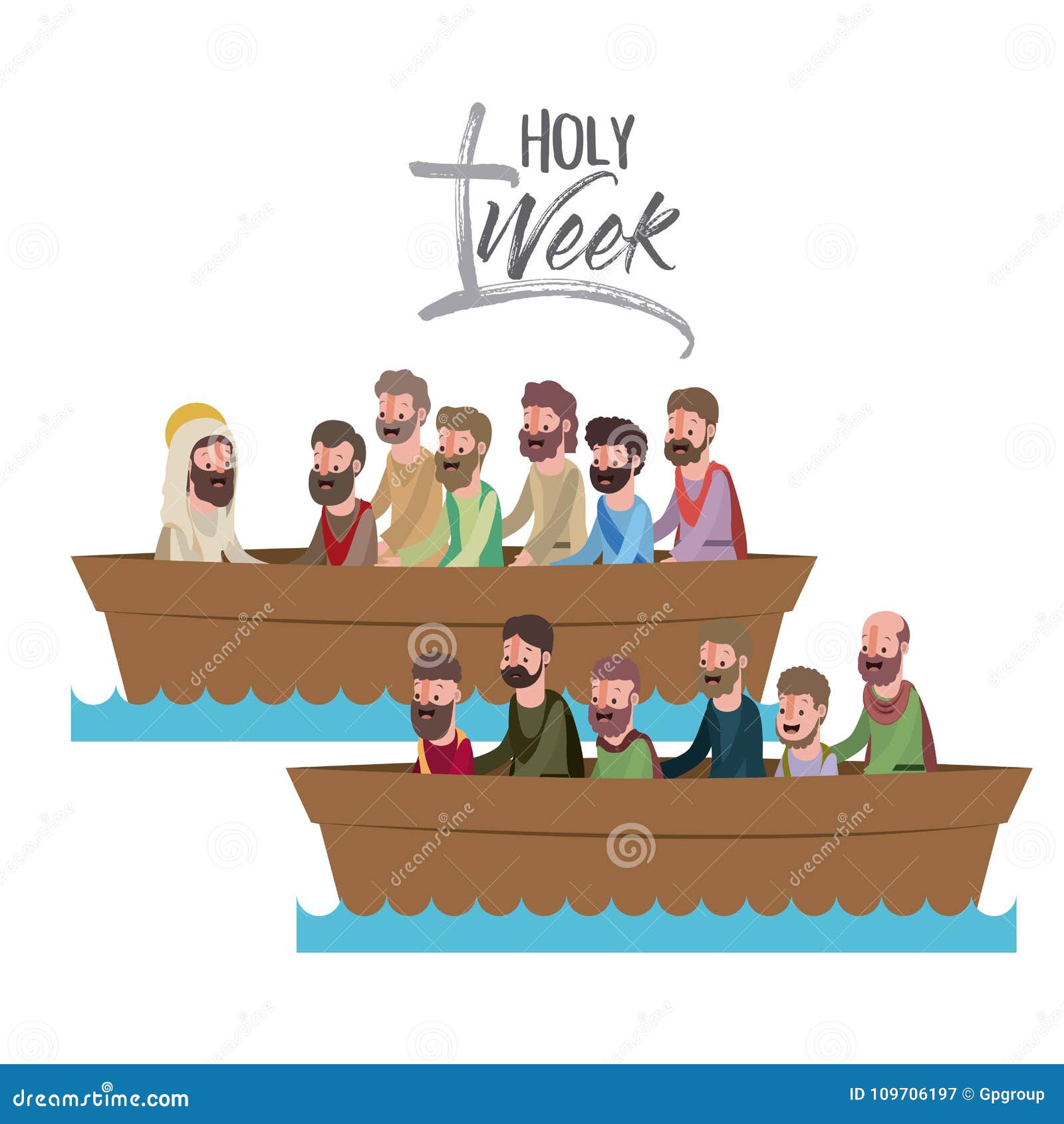 Holy week biblical scene stock vector. Illustration of faith - 109706197
