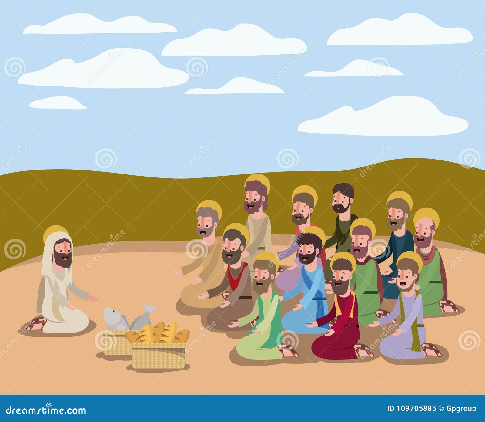 Holy week biblical scene stock vector. Illustration of gradient - 109705885