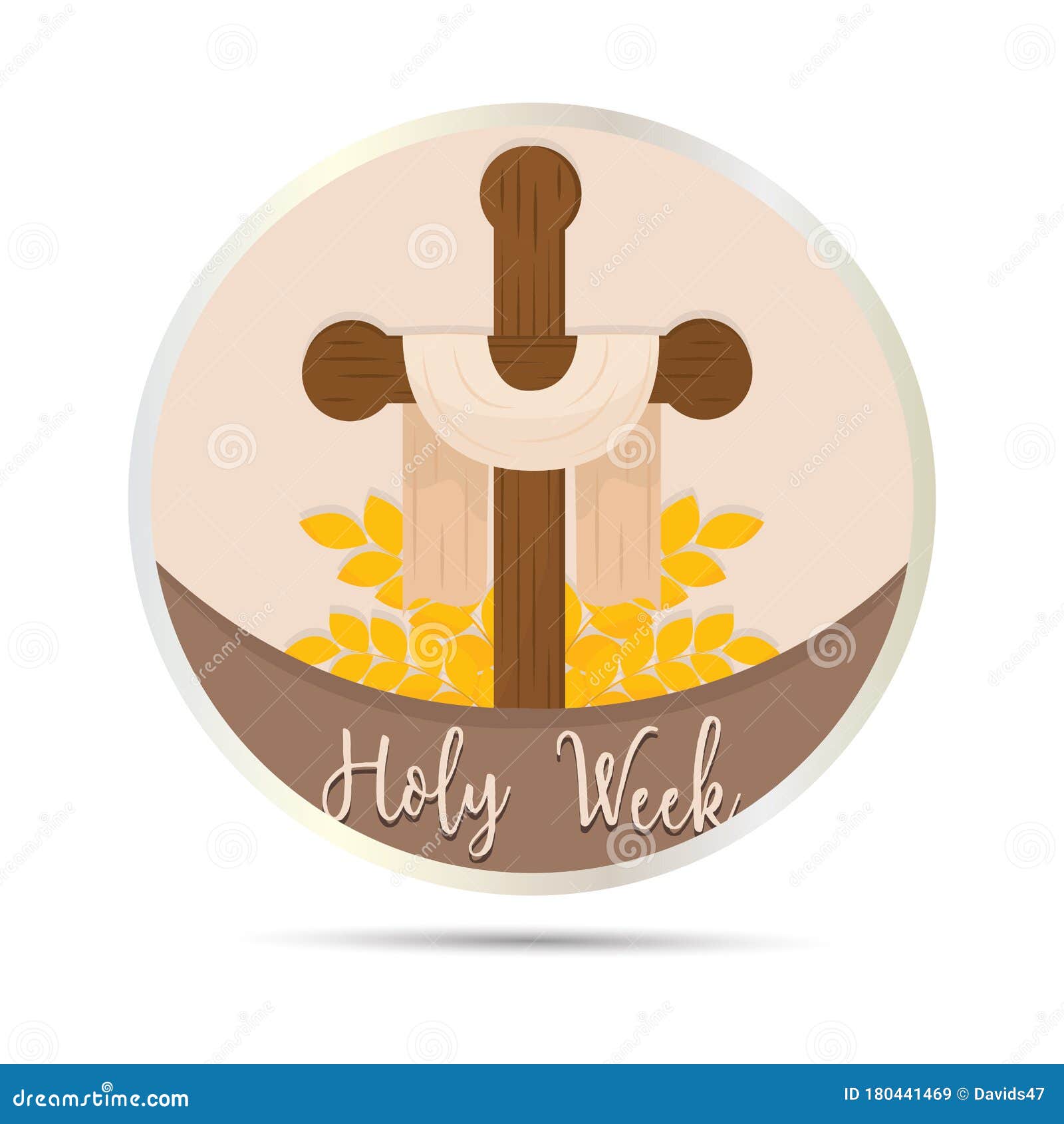 Holy week button stock vector. Illustration of christ - 180441469