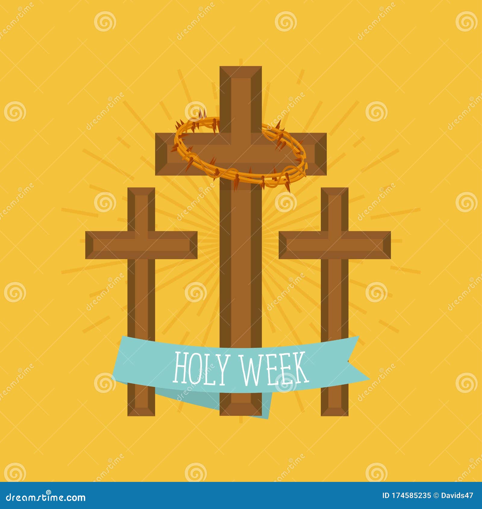 Holy week card stock vector. Illustration of jesus, holiday - 174585235