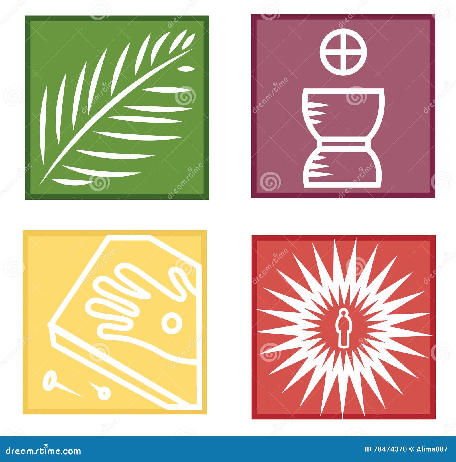 Holy week stock vector. Illustration of four, church - 78474370