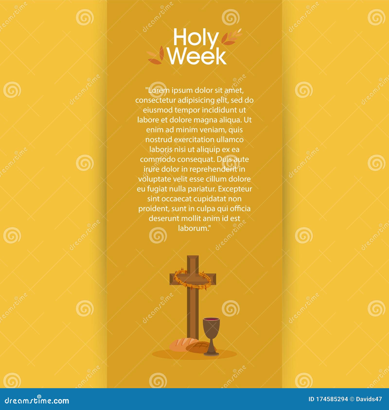 Holy week poster stock vector. Illustration of resurrection - 174585294