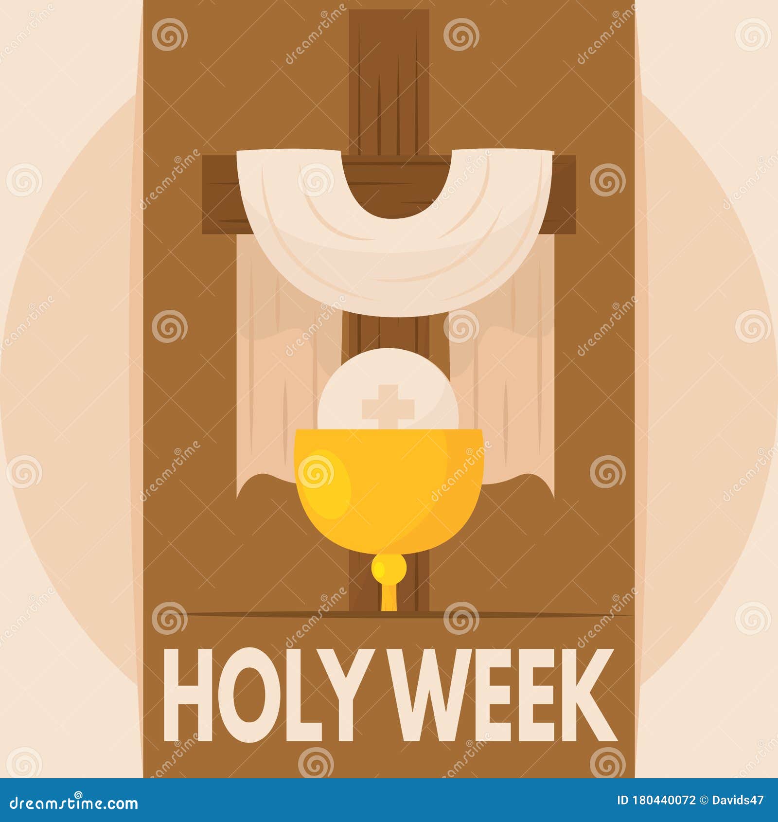 Holy week poster stock vector. Illustration of symbol - 180440072