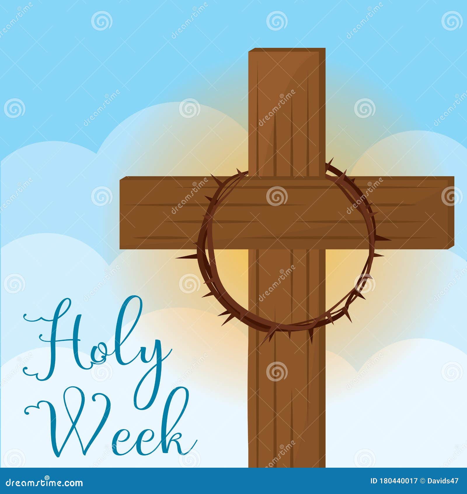 Holy week poster stock vector. Illustration of lent - 180440017