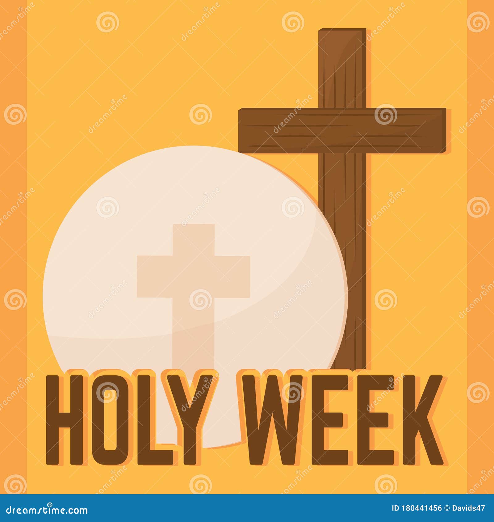 Holy week poster stock vector. Illustration of sunday - 180441456