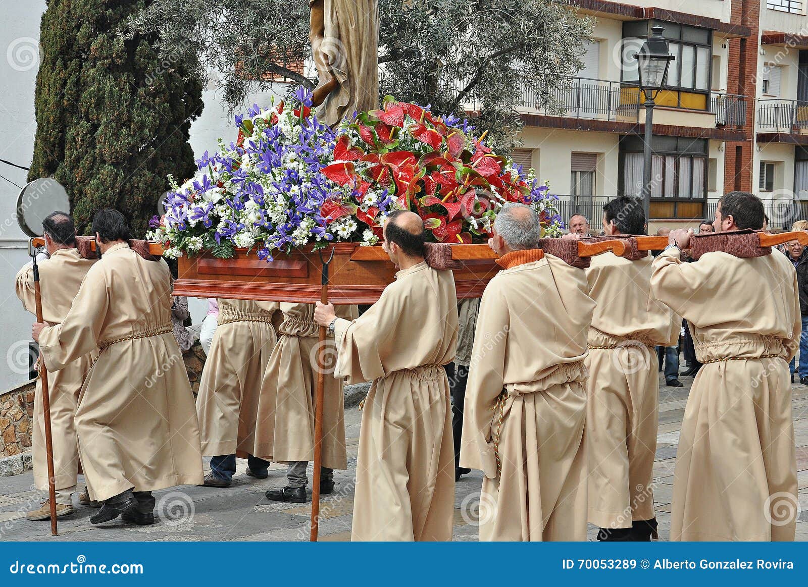 Holy week procession editorial stock image. Image of blanes - 70053289