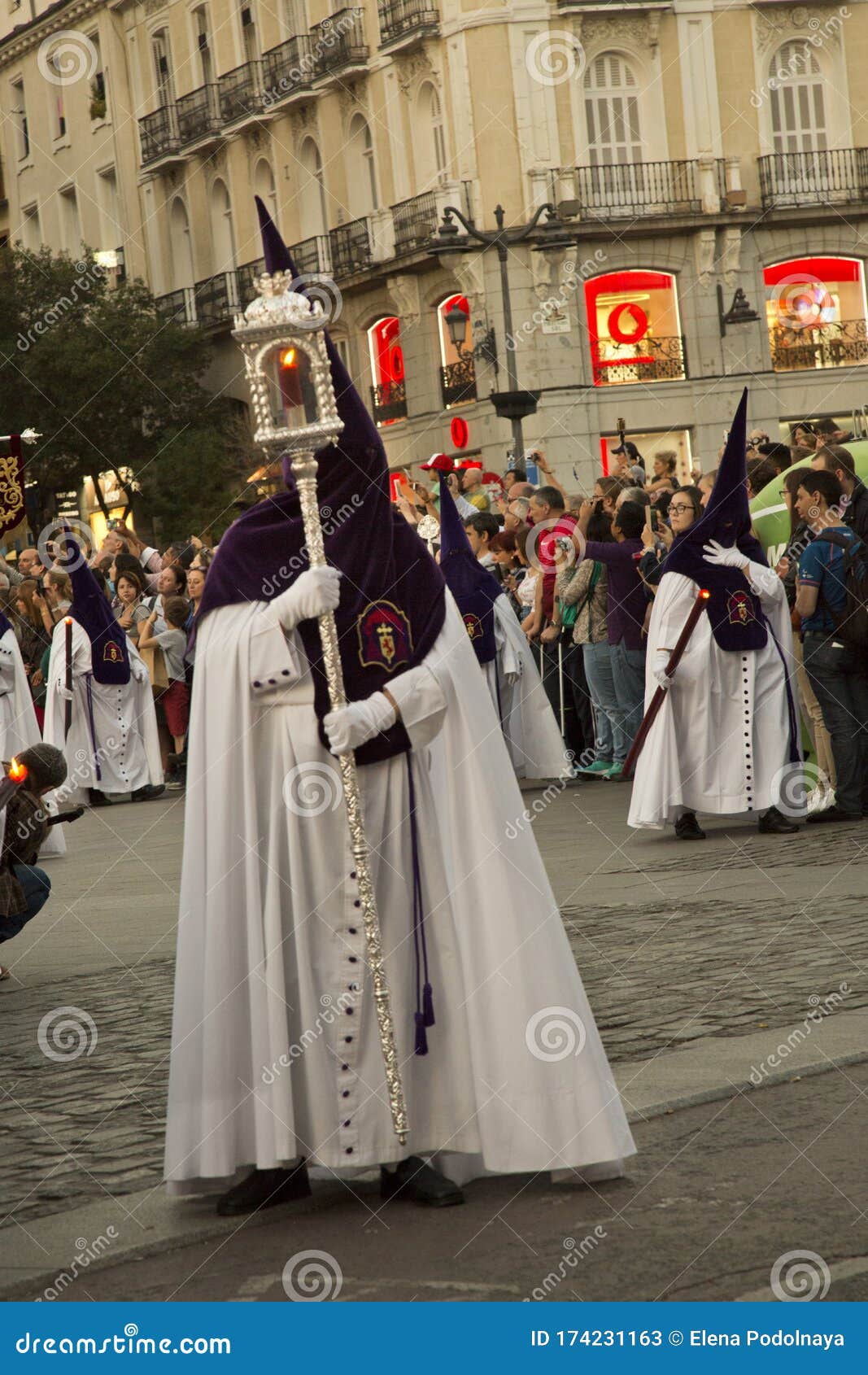 Holy Week Procession in Madrid, Spain. Editorial Stock Photo - Image of ...