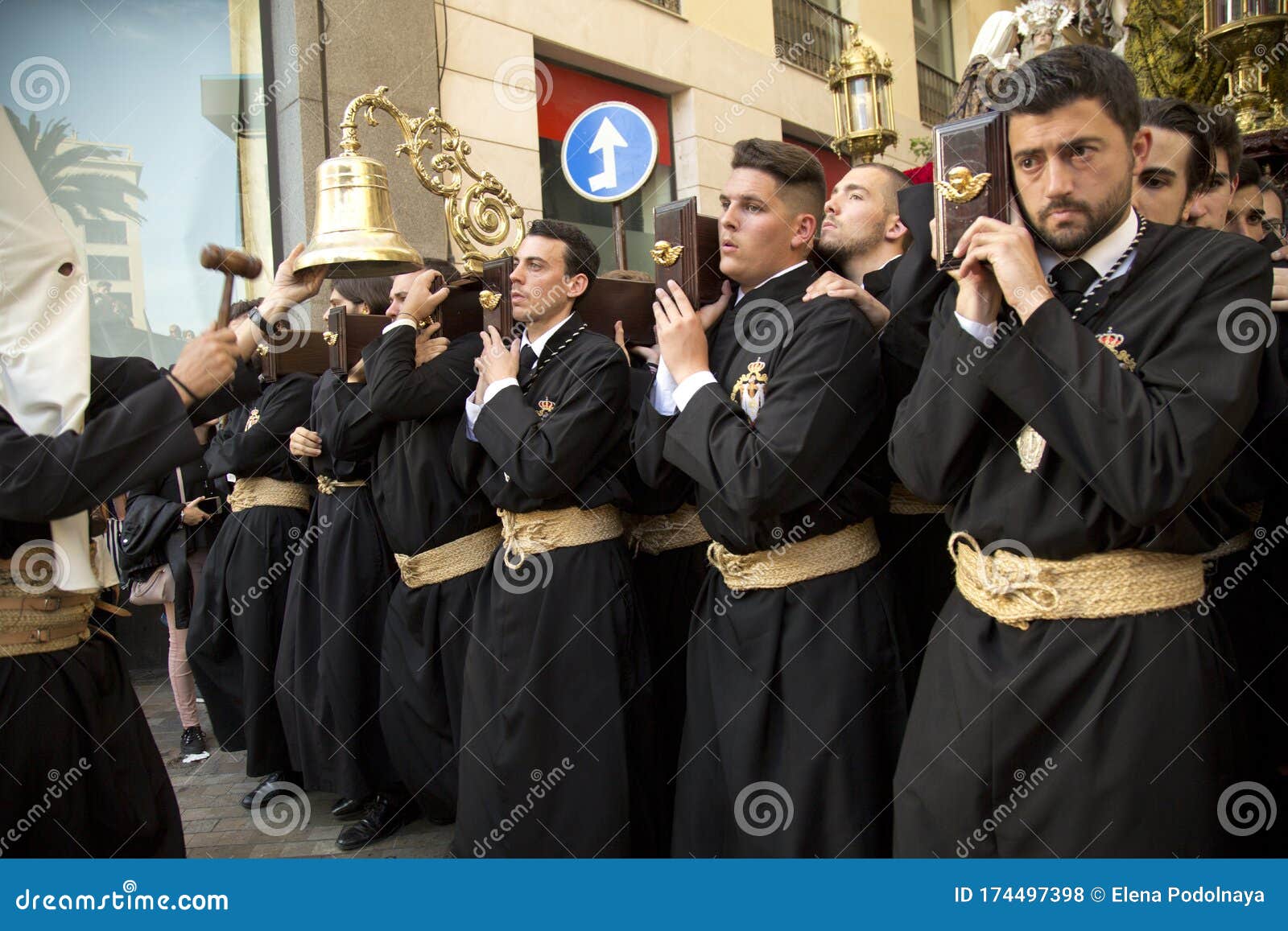 Holy Week Procession in Malaga, Spain. Editorial Stock Photo - Image of ...