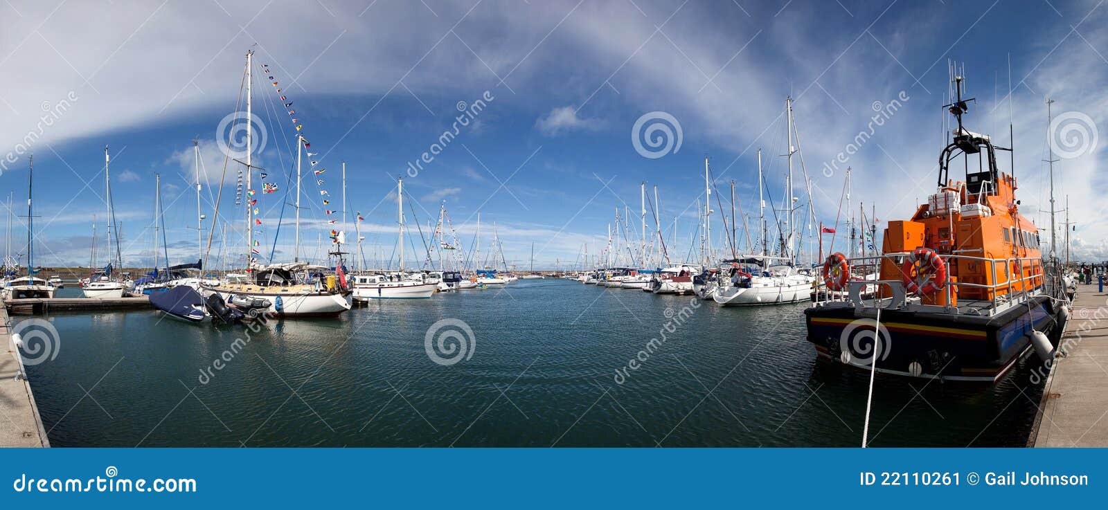 Holyhead Marina and Its RNLi Lifeboat Stock Image - Image of maritime ...