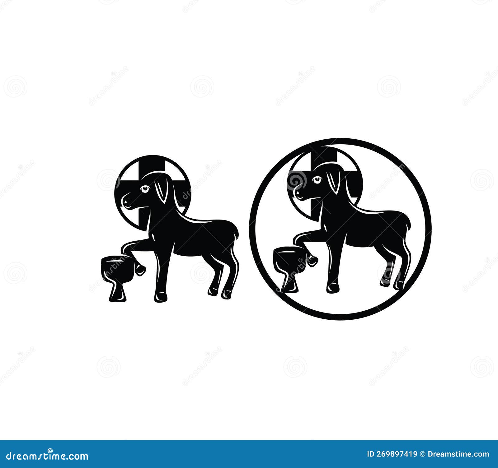The Lamb of God Icon stock vector. Illustration of drawing - 269897419