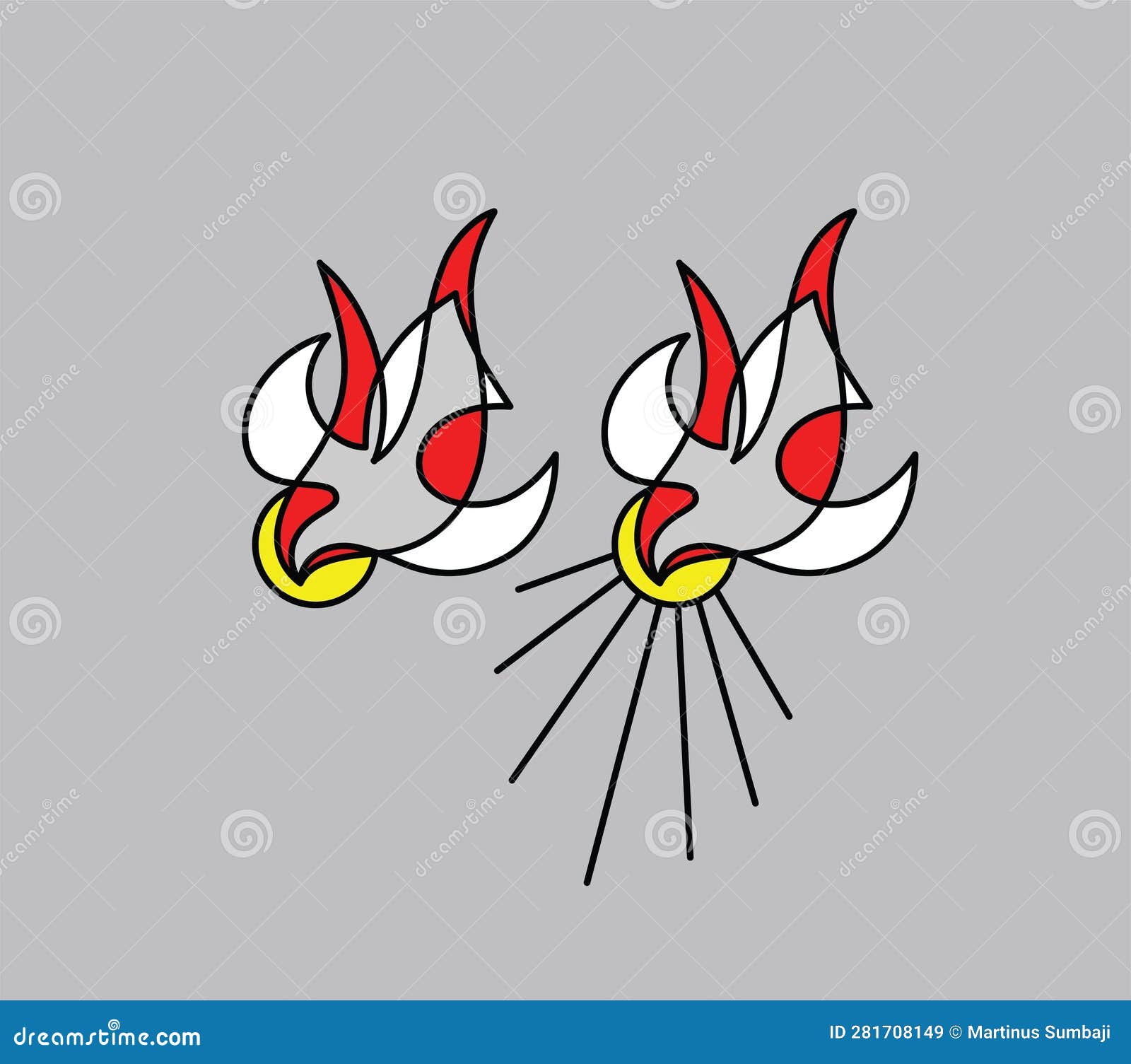 Holy spirit Fire Line stock vector. Illustration of drawing - 281708149