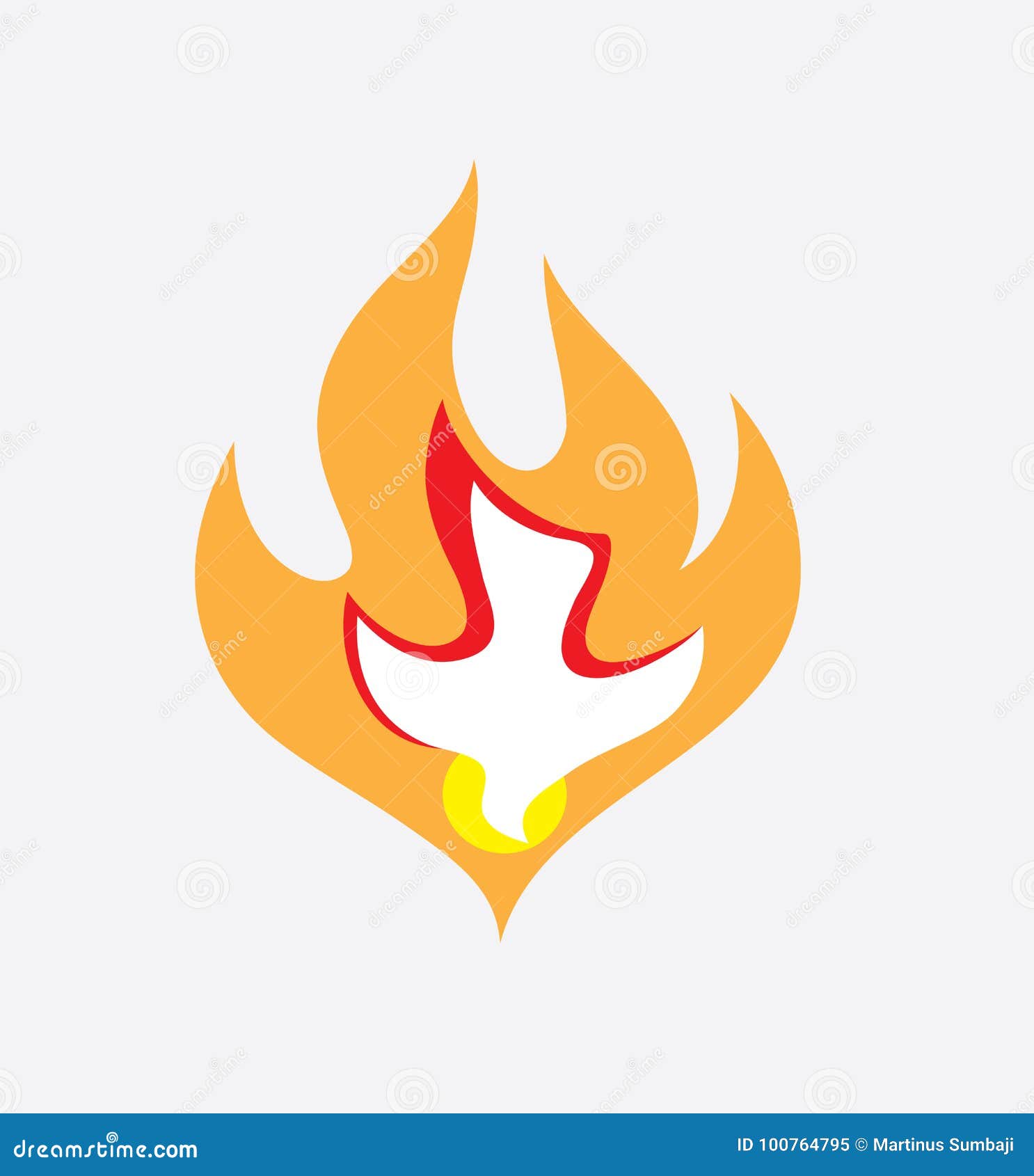 Holyspirt Fire, Art Vector Logo Design Stock Vector - Illustration of ...