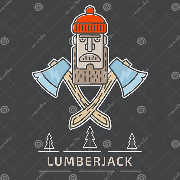 Holzfäller Logo vektor abbildung. Illustration von abbildung - 58659918