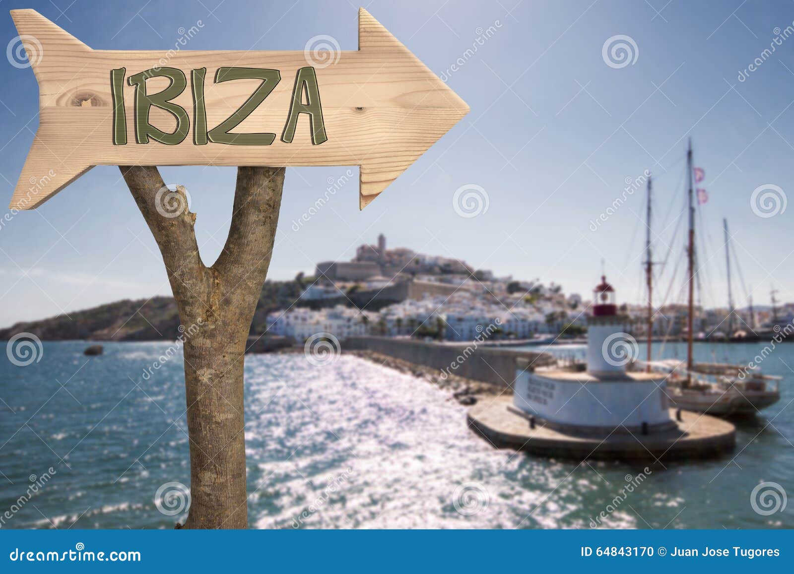 Holzschild, Das Ibiza Anzeigt Stock Abbildung - Illustration von ibiza ...
