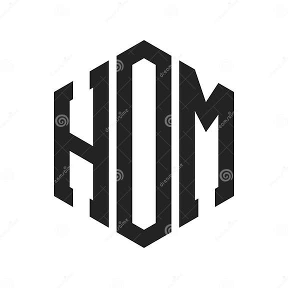 HOM Logo Design. Initial Letter HOM Monogram Logo Using Hexagon Shape ...