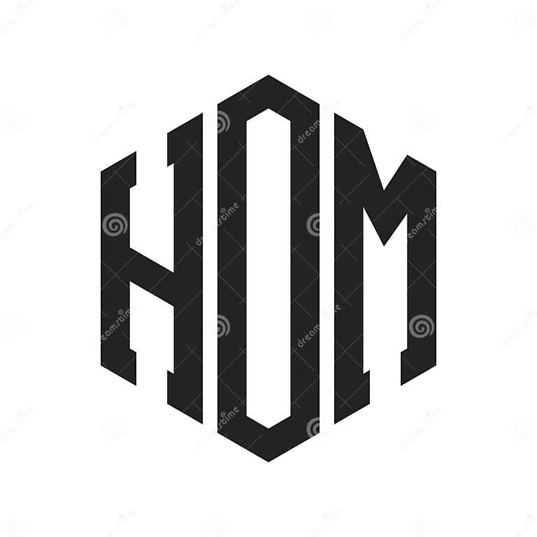 HOM Logo Design. Initial Letter HOM Monogram Logo Using Hexagon Shape ...