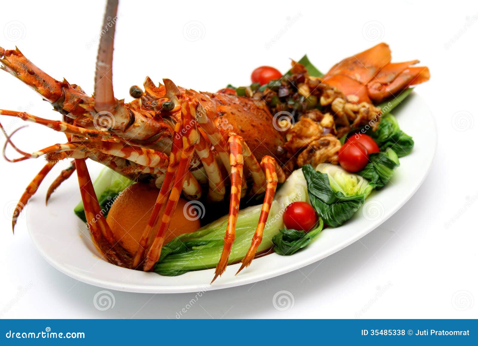 Homard cuit au four photo stock. Image du ingrédients - 35485338