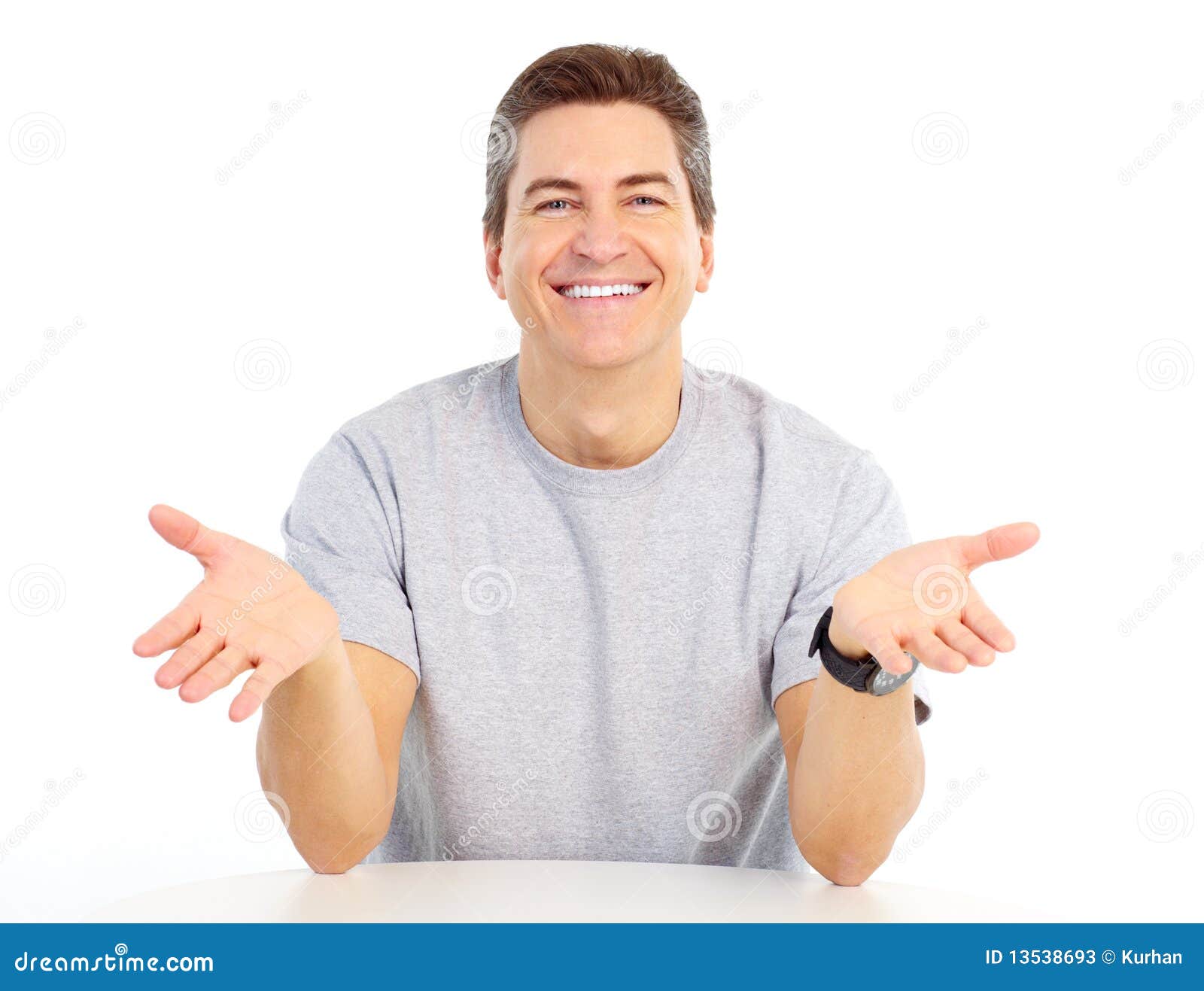 Hombre imagen de archivo. Imagen de blanco, sonrisa, aislado - 13538693