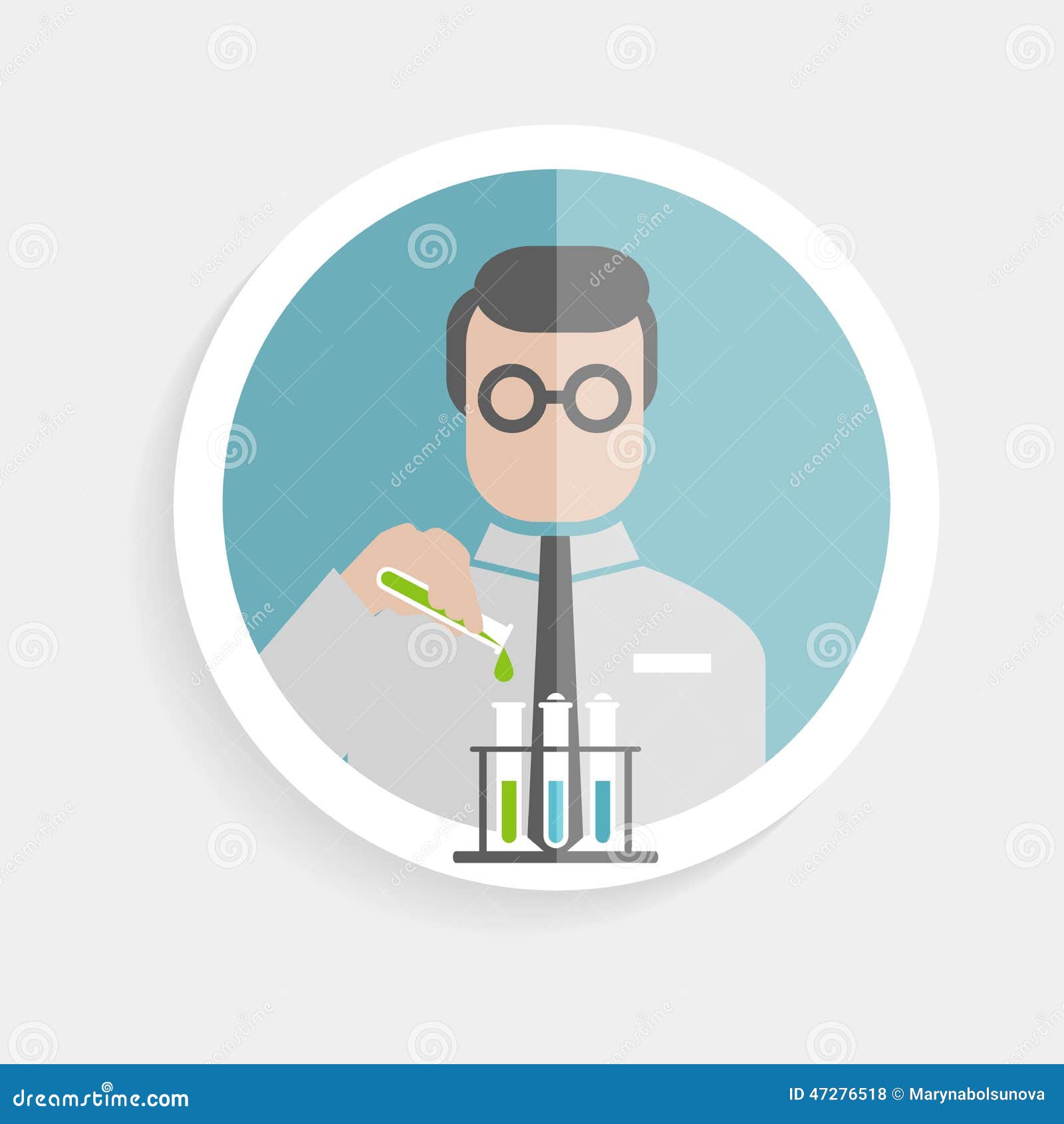 Hombre Acertado Del Icono Redondo Del Vector Ilustración del Vector ...