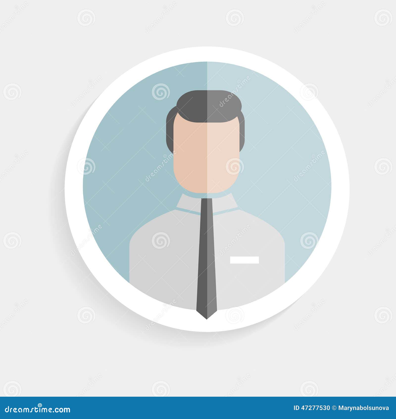 Hombre Acertado Del Icono Redondo Del Vector Ilustración del Vector ...