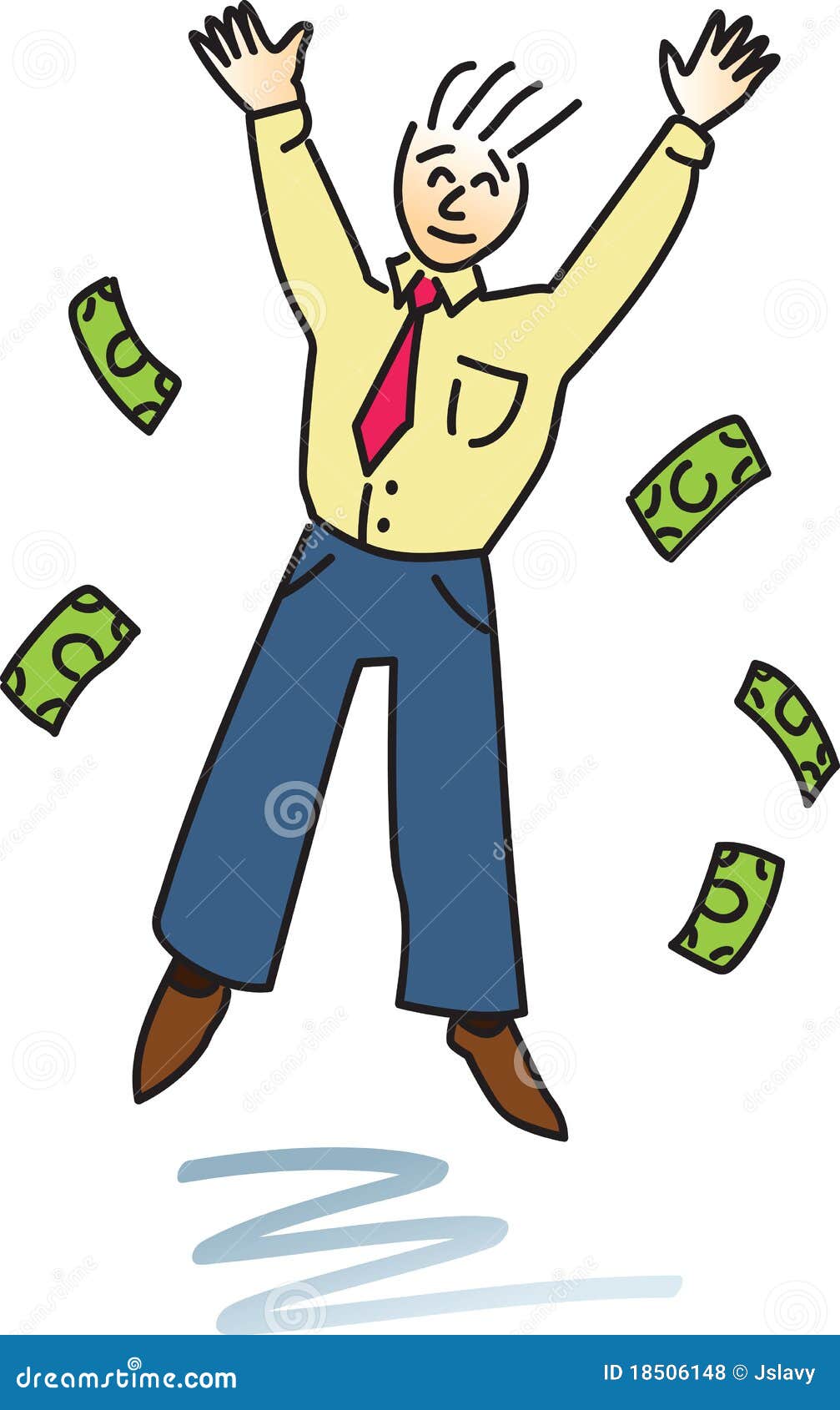 Hombre acertado feliz ilustración del vector. Ilustración de contenido ...