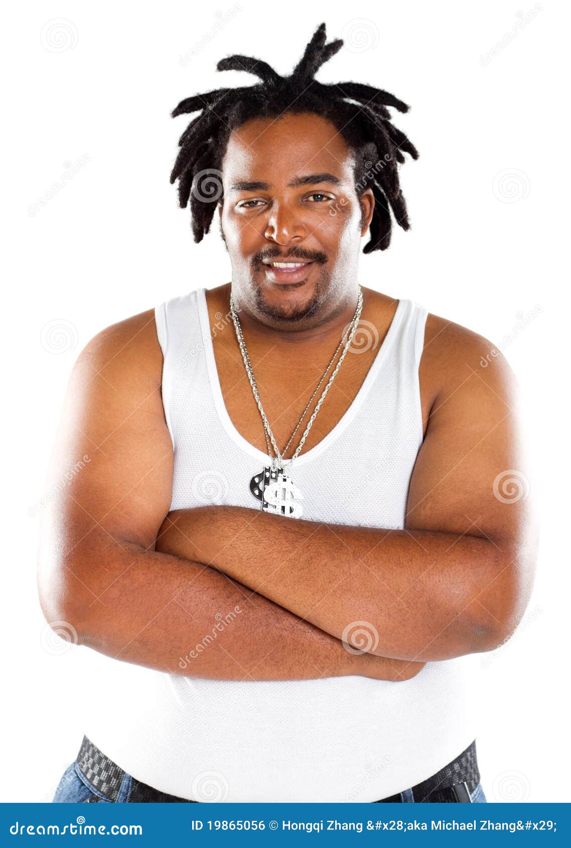 Hombre africano gordo foto de archivo. Imagen de aislado - 19865056
